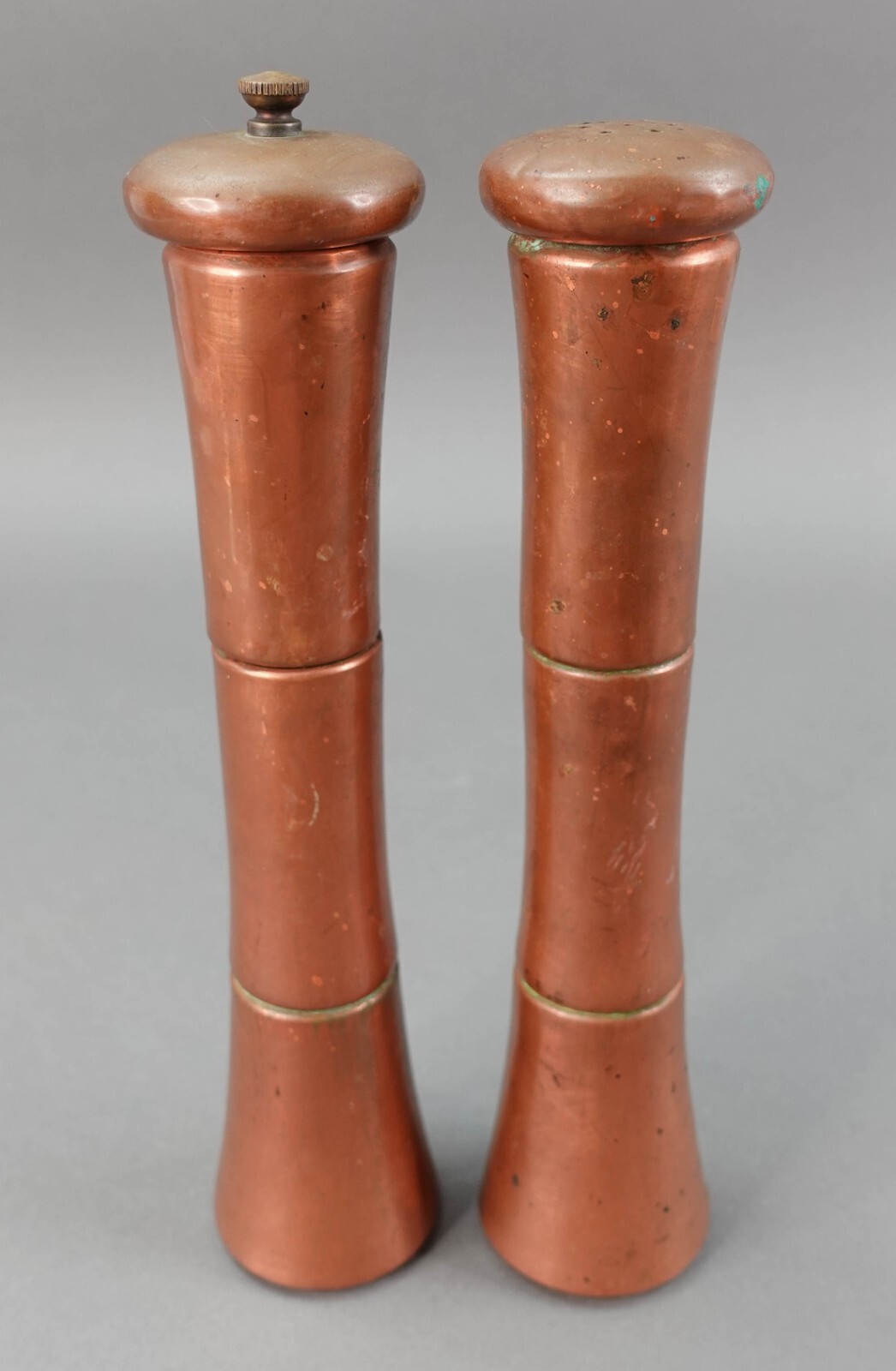 Antique Rare Italian Copper Salt Shaker And Pepper Mill Grinder 10 ...