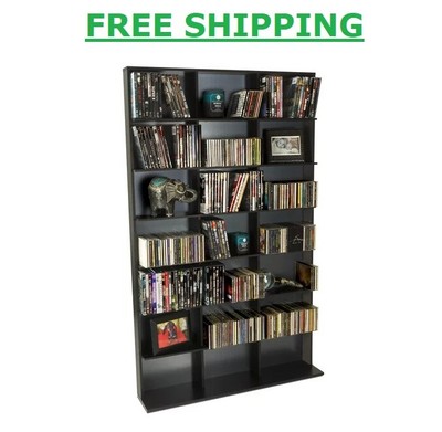 Cd Dvd Storage Shelf Rack Media Tower Stand Video Game Organizer ...