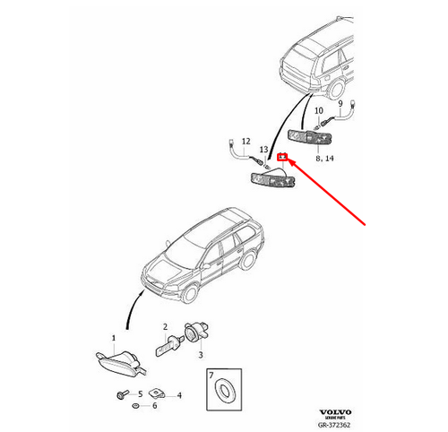 VOLVO XC90 MK1 Rear Left Fog Light 31213647 NEW GENUINE | eBay