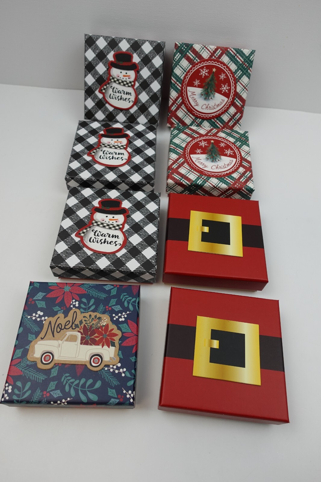 Christmas Jewelry Boxes Lot of 8 Warm Wishes Noel Merry Christmas Santa ...