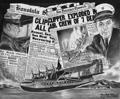 EDWIN C MUSICK Simoan Clipper giclee SIGNED by ARTIST ROBERT STEPHEN ...