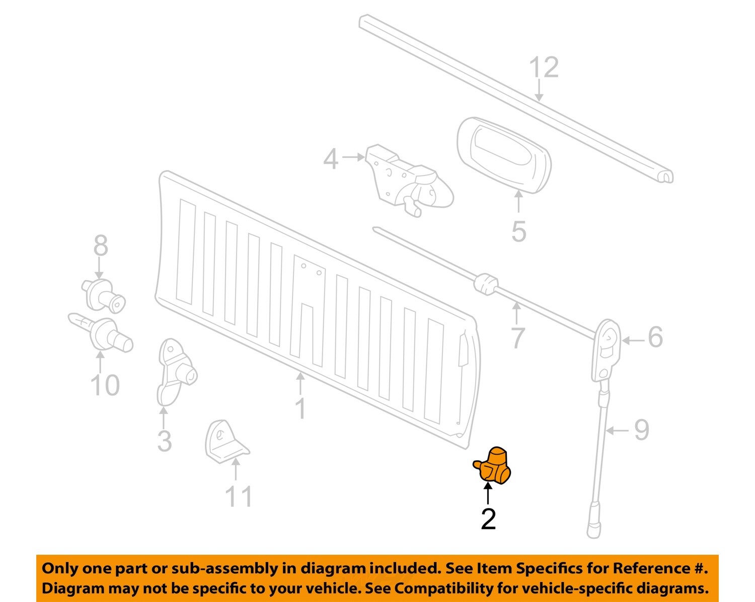 GM OEM 00-07 Sierra 1500 Classic Pick Up Box Tail Gate-Hinge 15074252 ...