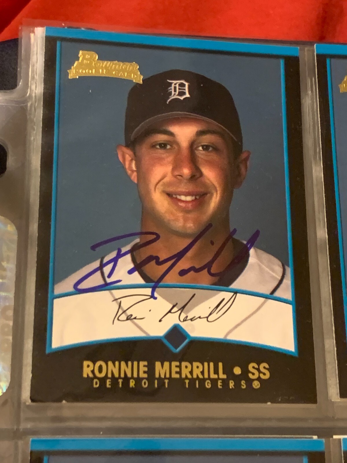 RONNIE MERRILL AUTOGRAPHED SIGNED 2001 BOWMAN CARD TIGERS COA | eBay