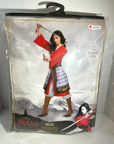 Disney Mulan Hero Red Dress Deluxe Adult Costume XL - Gem