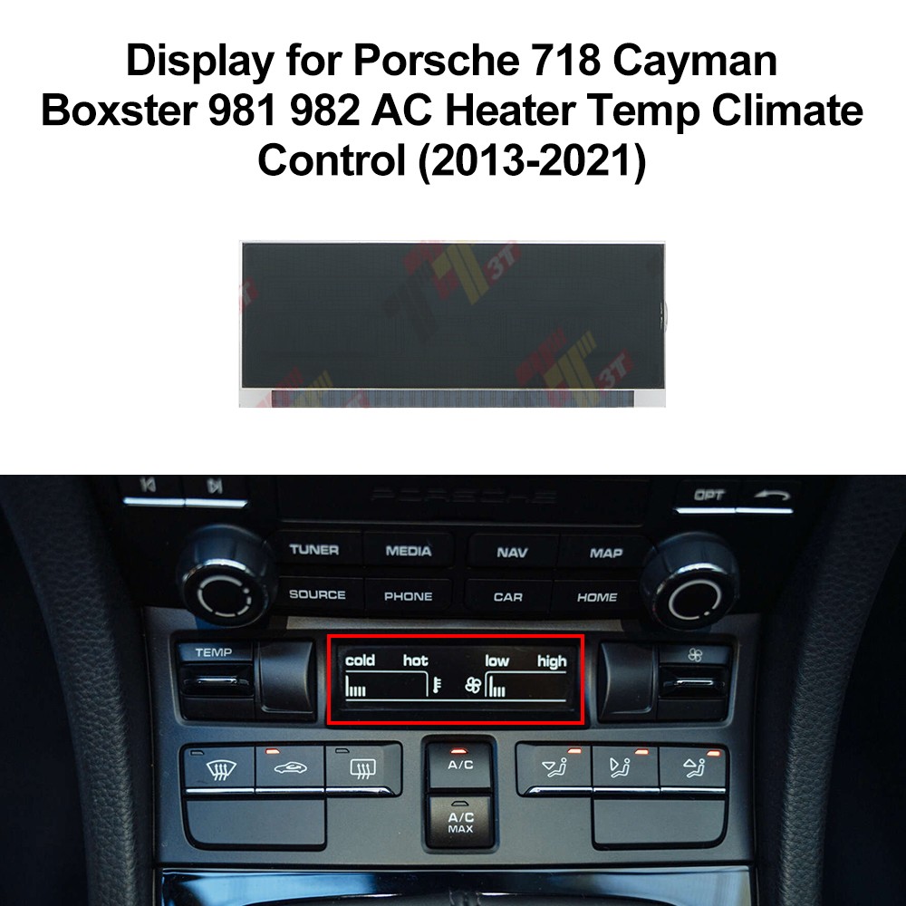 Display for Porsche 718 Boxster Cayman 981 982 AC Heater Temp Climate ...