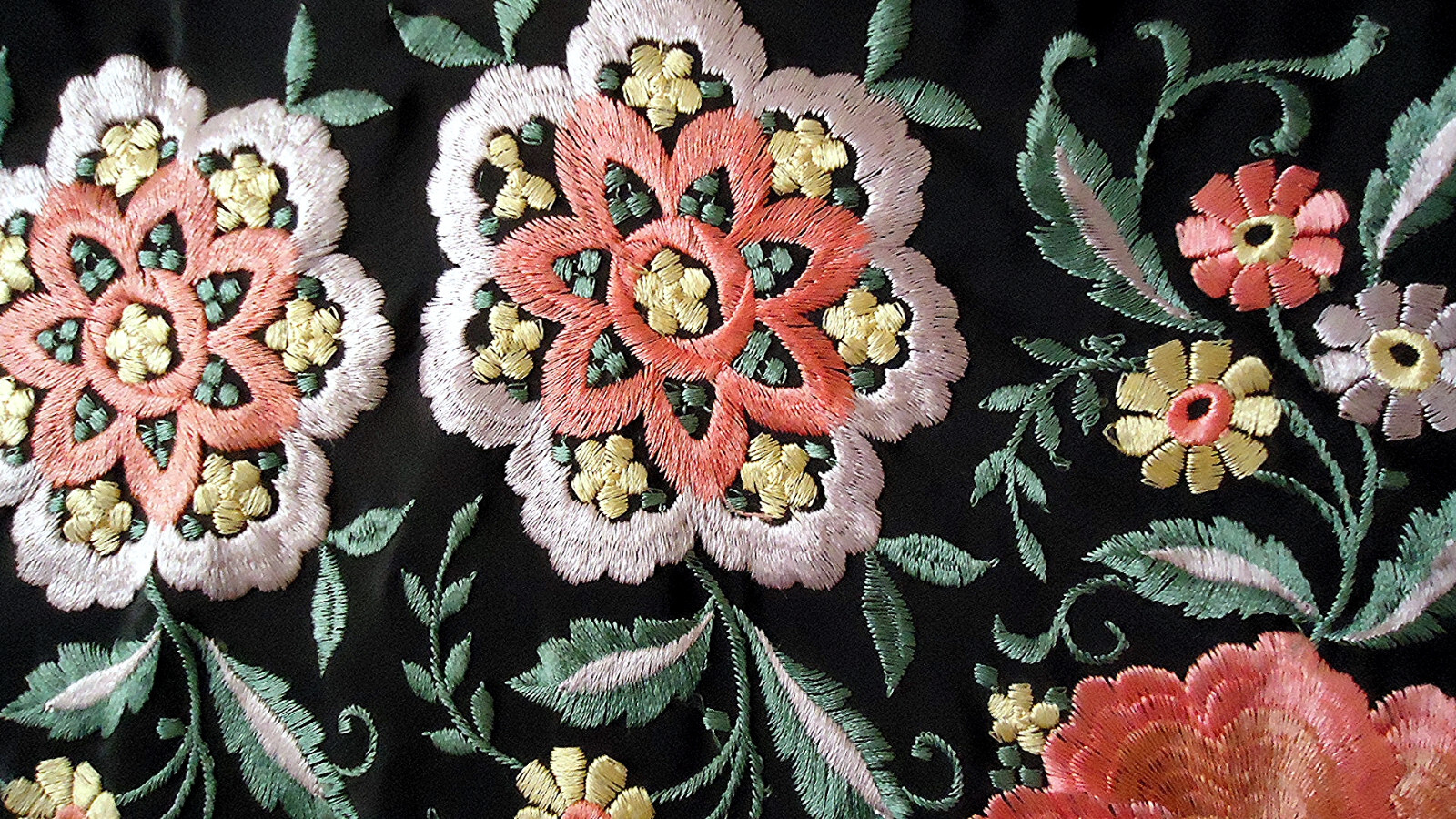Antique Victorian Chinese Canton Silk Embroidery Pian… - Gem