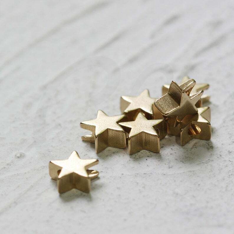 10 Pieces Raw Brass Spacers - Star 7mm (CW-4195C) | eBay