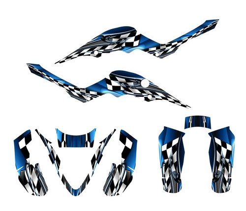 APEX Pro Shark MXR 70 90 graphics sticker kit NO2500 Blue FREE Custom ...