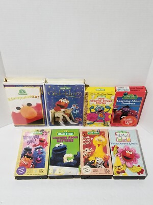 Sesame Street VHS Lot Of 8 Vintage RARE HTF Free Shipping 74645143538 ...