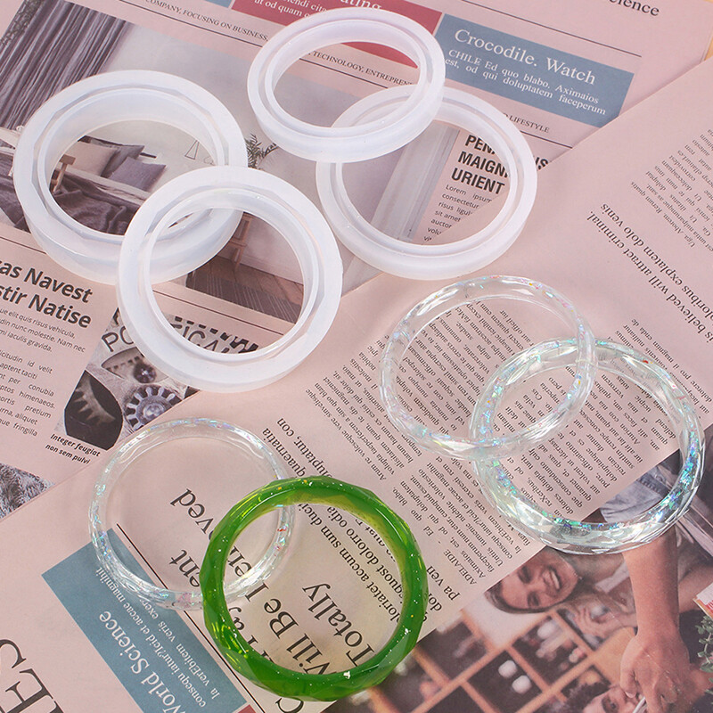 1Pc Silicone Bangle Mold Round Silicone Mold DIY Bracelet Model Casting ...
