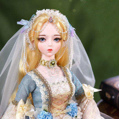 Handpainted 1/3 BJD Doll 34 Joints Female Body + Wigs + Eyes + Princess ...