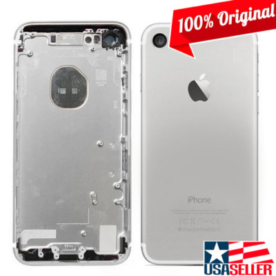 100% Original OEM Apple iPhone 7 Silver Back Cover Mid Frame Housing ...