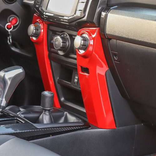 7x Red Central Control Steering Wheel GPS Dash Cover Trim Kit For ...