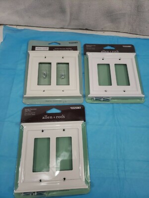 allen + roth 2-Gang White Decorator Wall Plate-325961-LOT OF 3 | eBay