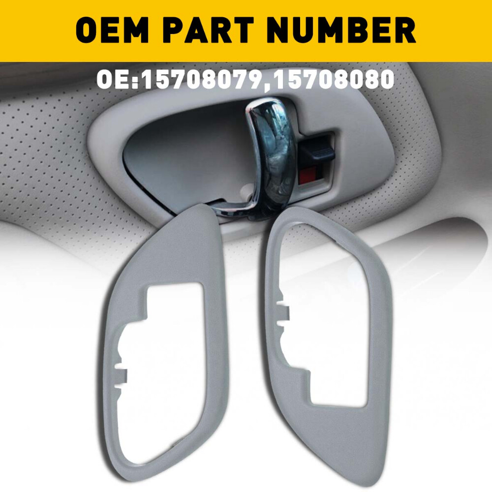 NEW Inside Interior Door Handle Bezels Trim Gray Pair for 95-99 Chevy ...