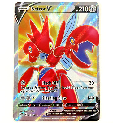 Pokémon Darkness Ablaze - Scizor V - Full Art NM+/MINT - 183/189 | eBay