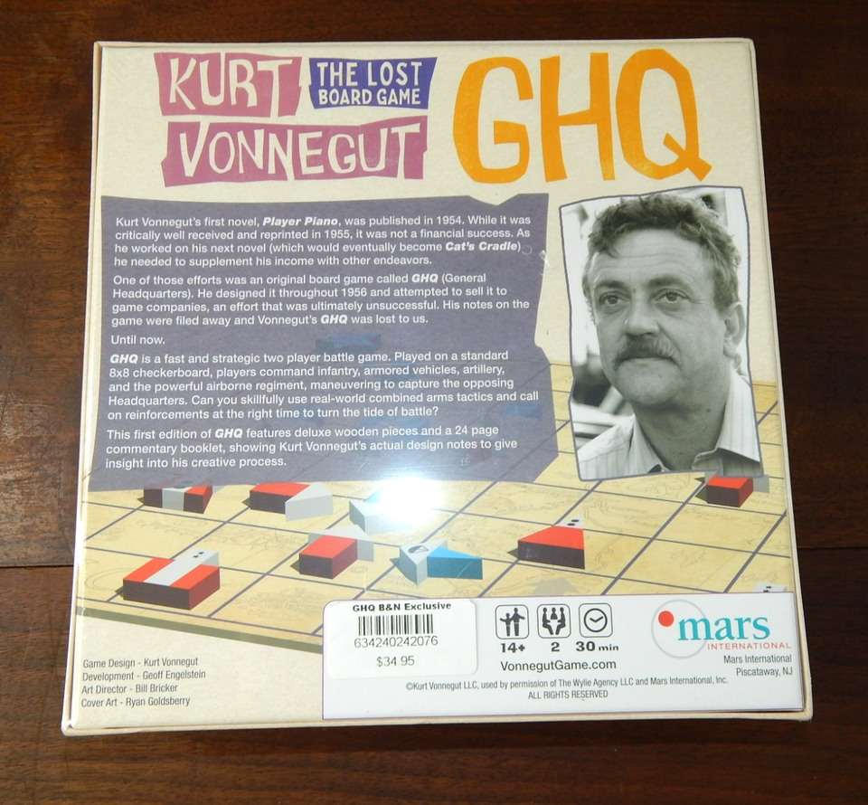 new sealed Kurt Vonnegut GHQ General Headquarters Lost Board Game B&N exclusive | eBay