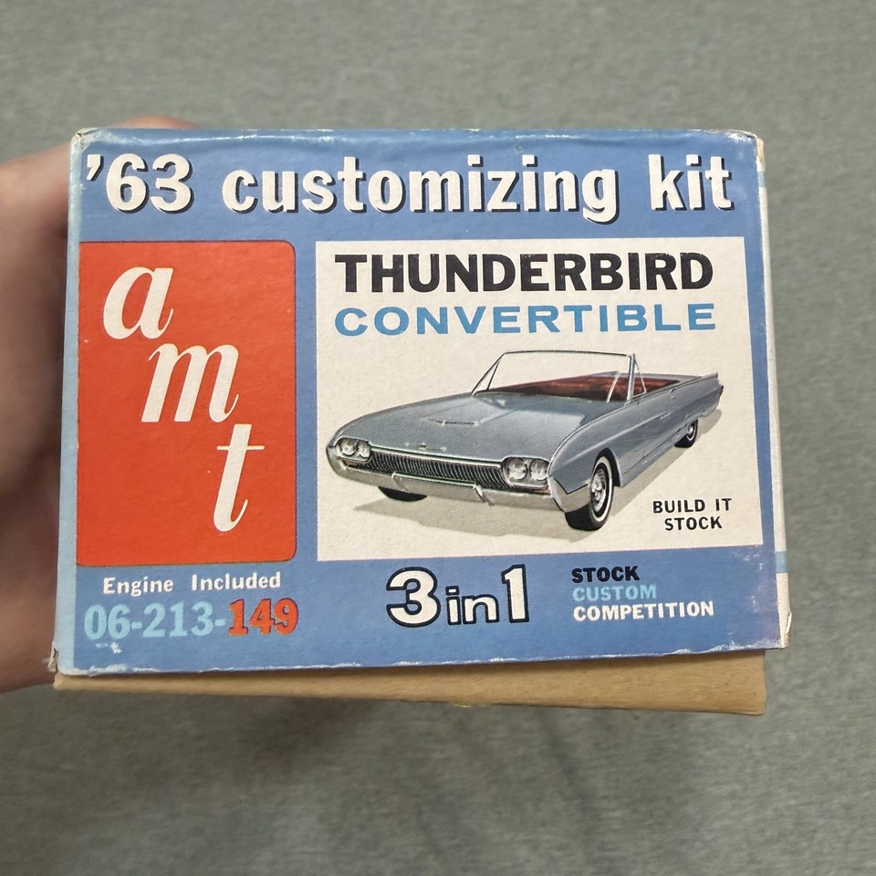 AMT '63 3 in 1 Customizing Kit NEW Ford Thunderbird Convertible Model ...