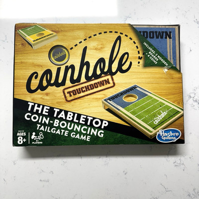 Coinhole Touchdown Tabletop Coin-Bouncing Tailgate Game Hasbro Gaming ...