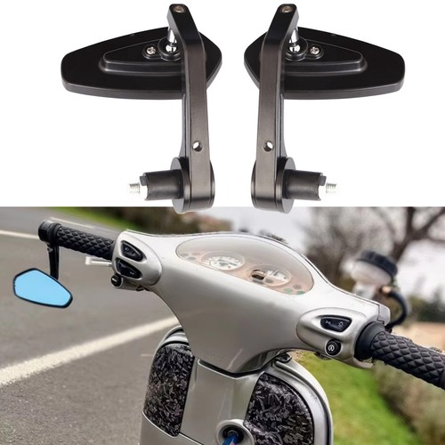 7/8" 22mm Motorcycle Rear View Handle Bar End Side Rearview Mirrors ...