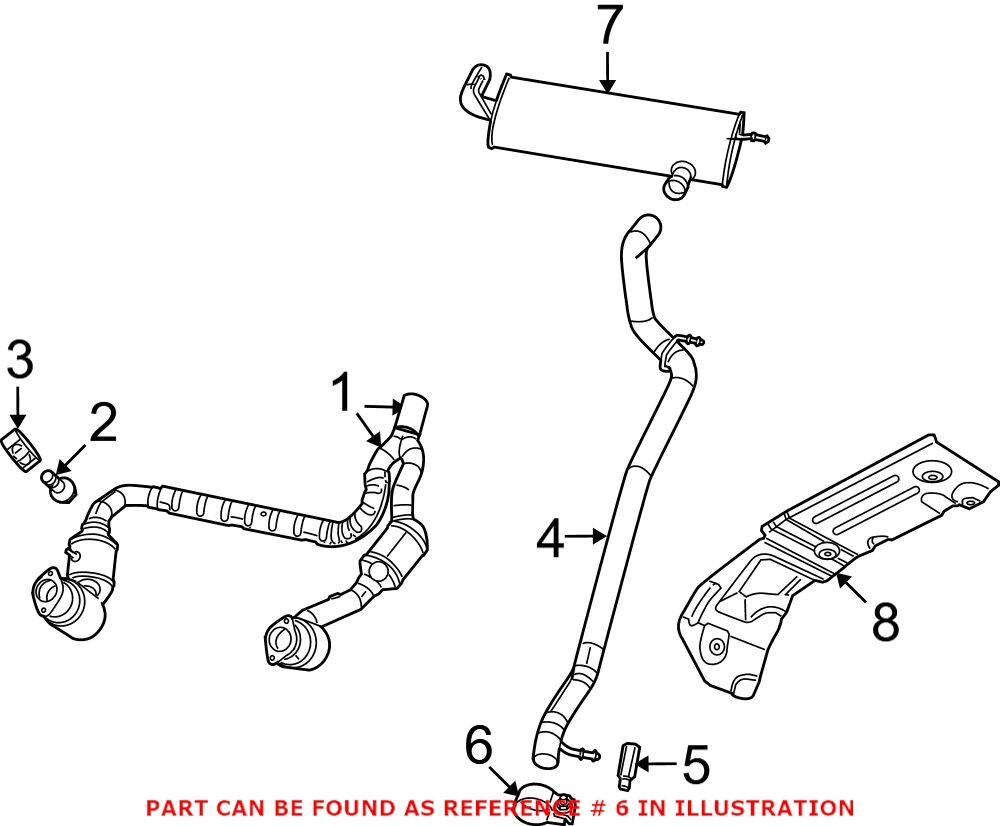 Genuine OEM Mopar Exhaust Muffler Clamp For Jeep Cherokee Wrangler JK ...
