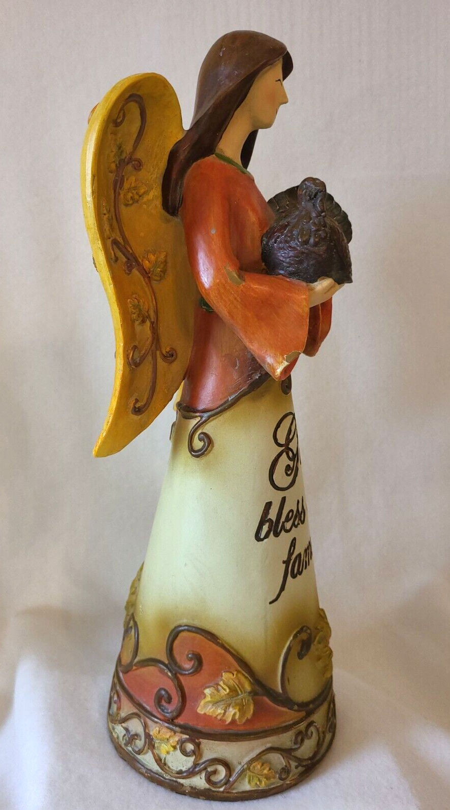 Thanksgiving Angel figurine, "God Bless our Family" Turkey | eBay
