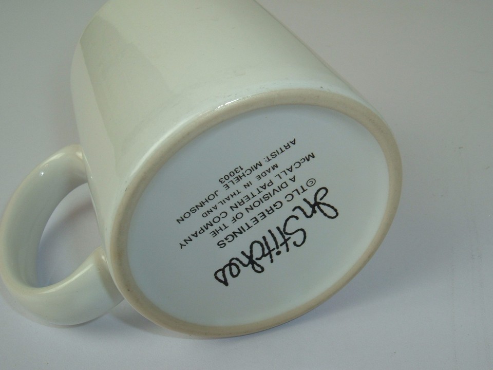 Mug In Stitches CRAFT-AHOLIC Coffee Cup McCall Pattern Co Cat Lady ...