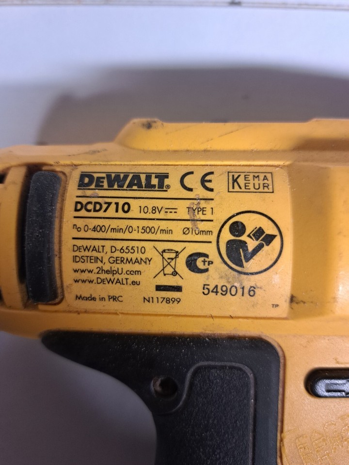 DeWALT DCD710 Cordless 10.8V Drill Driver - Body & 1 Battery 1.5Ah | eBay