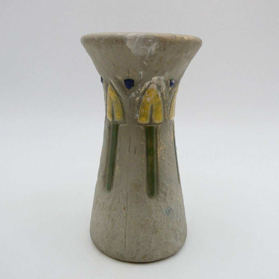Roseville Pottery Mostique Tan Ceramic Textured Vase 164 6 inch 1920s ...