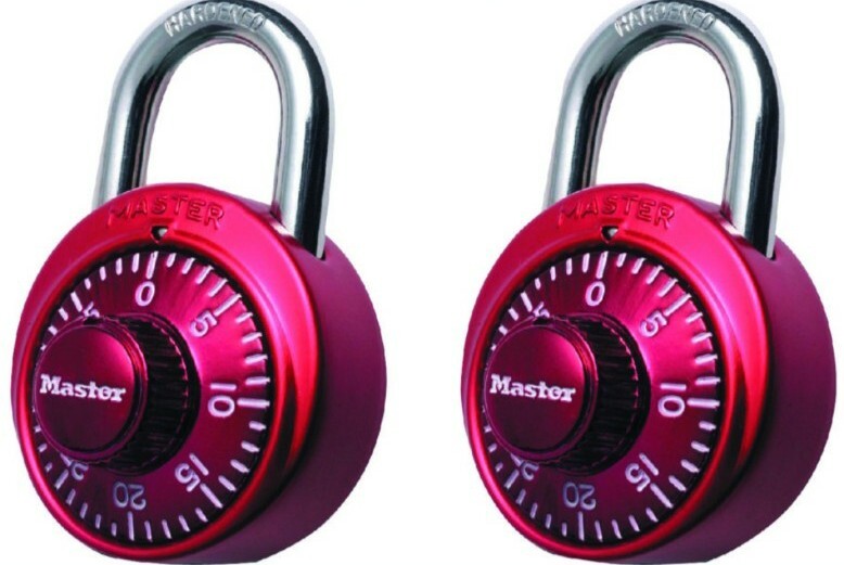 Master Lock 1530T 1-7/8 Combo Assorted Colors 2 Pack, Red | eBay