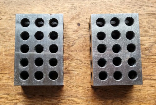 (2) Machinist 1-2-3" Blocks Parallel Setup Blocks 23 Holes Unbranded | eBay