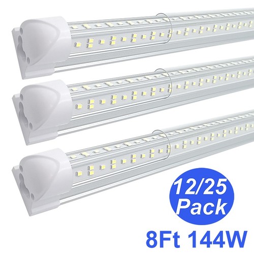 8 Foot LED Shop Lights 144W Fixture 8FT T8 LED Tube Light 8' Garage ...