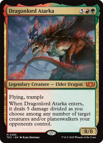 Dragonlord Atarka 285 NM Normal Commander: Tarkir: Dragonstorm MTG EN ...