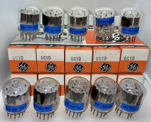 6C10 tube GE Compactron 12 pin, NOS Vintage 80's, Triple Triode Subst ...