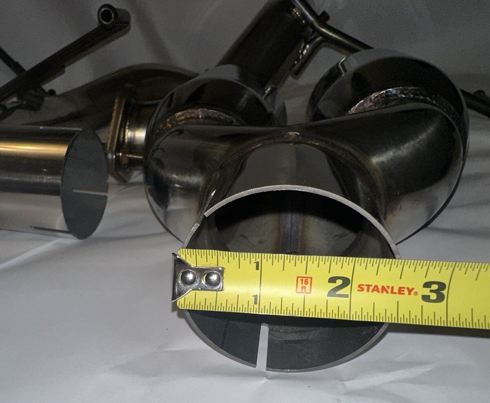Double Wall Axleback Quad Tip Exhaust 4" CHROME Tips for 2015-21 Subaru ...