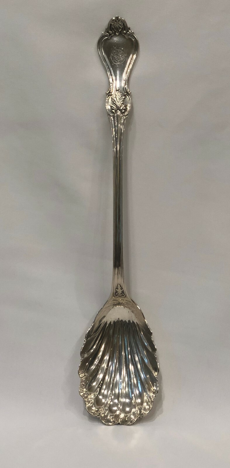 c. 1847 Antique ALLCOCK & ALLEN Coin Silver 13 1/4" Large Spoon 166g | eBay