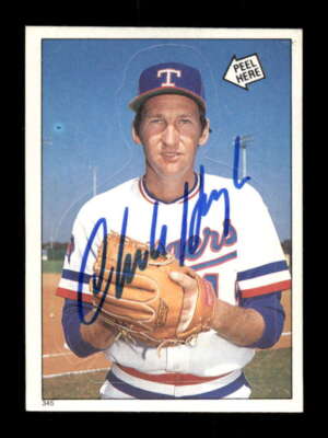 1985 Topps Stickers Texas Rangers 345 Charlie Hough Signed Auto ...