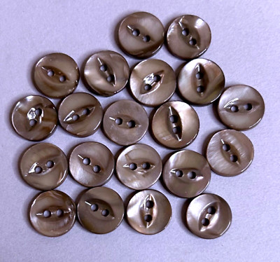 12 Vintage Taupe Dyed Mother of Pearl Buttons - Cat Eye, 3/8" Dia. | eBay