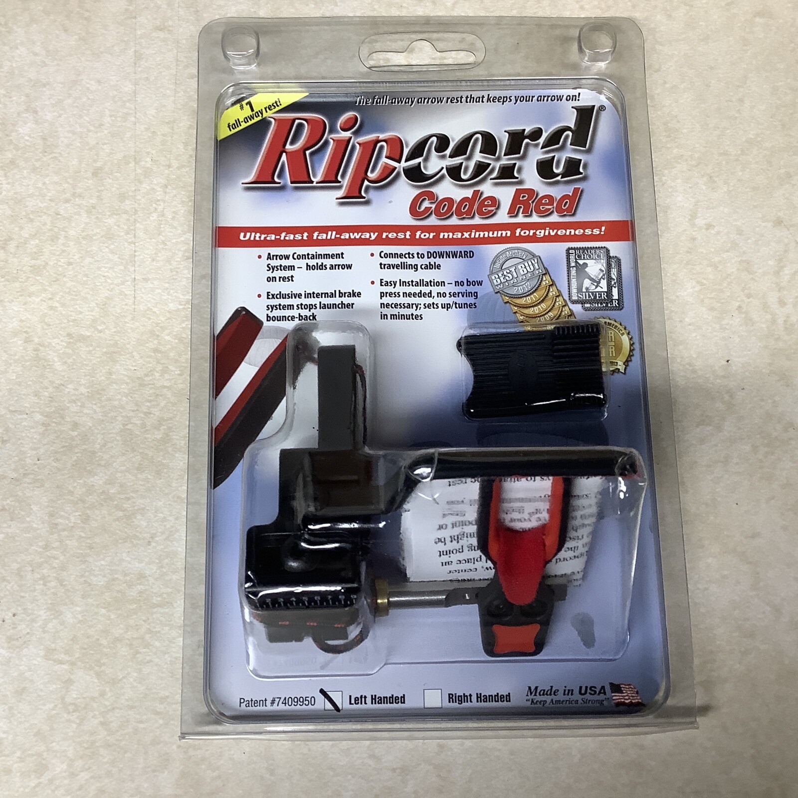 Ripcord Code Red Arrow Rest Black Lefthand Rcbl-l for sale online | eBay