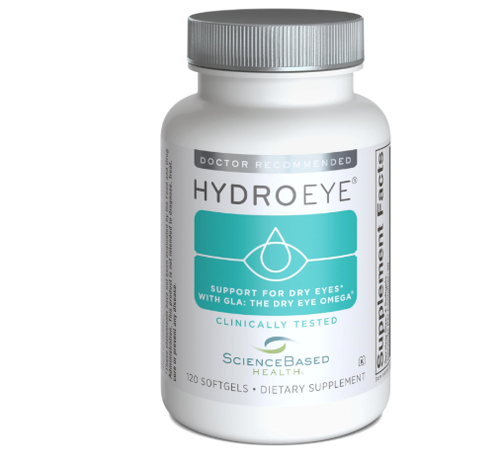 HydroEye Softgels Dry Eye Supplement w/ GLA EPA DHA Eye Comfort Tear ...