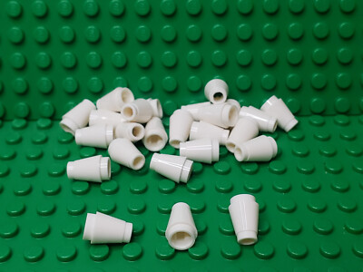 ** 25 CT LOT ** Lego NEW white 1 x 1 round "cone" pieces Lot of 25 | eBay