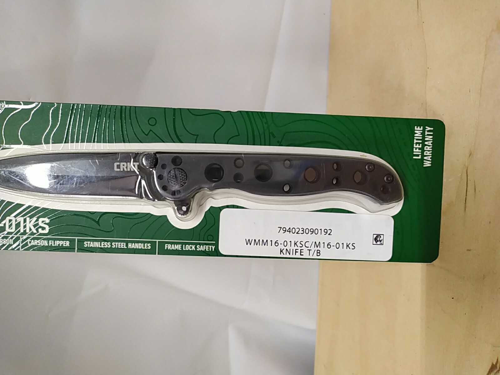 CRKT M16-01KS Carson Design Great Condition Black Steel Pocket Folding ...