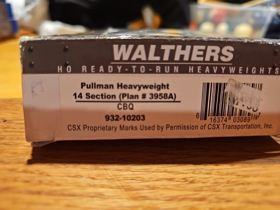 HO Scale Walthers 932-10203 CBQ Pullman Heavyweight Parlor Passenger | eBay