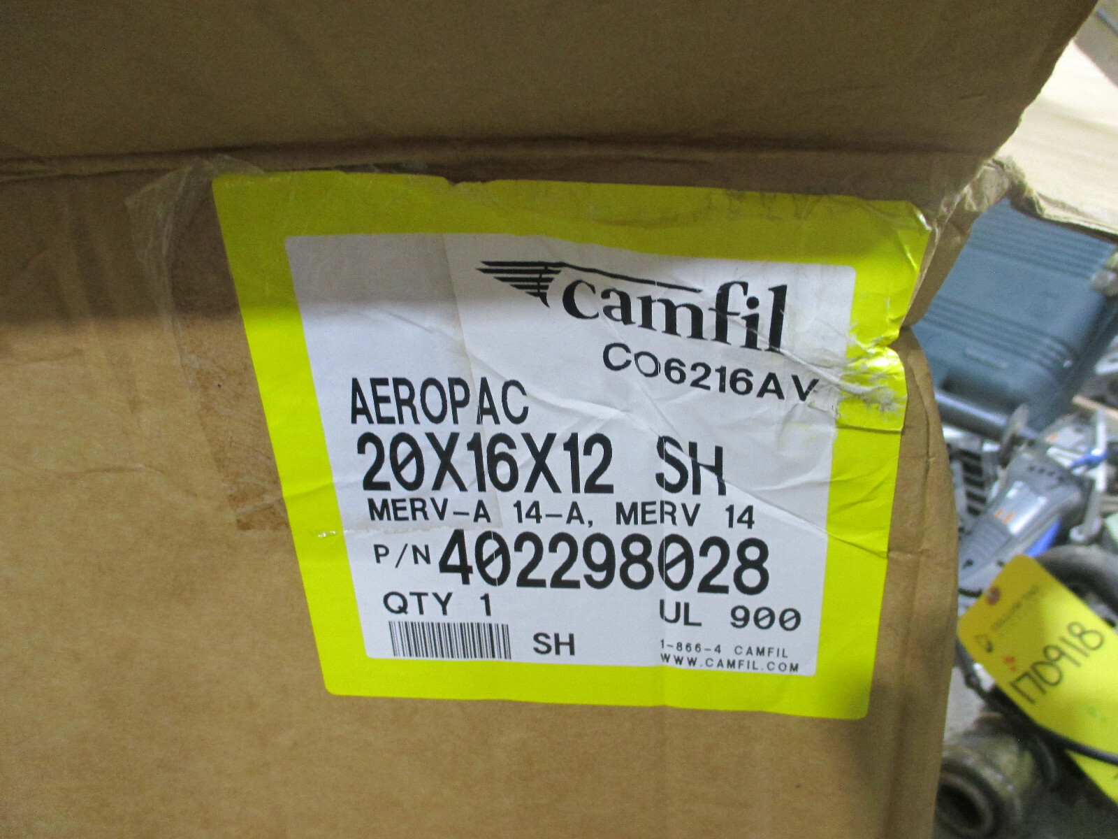 Camfil 402298028 Air Filter AEROPAC 20 X 16 X 12 SH Merv 14 for sale ...