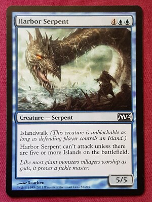 Magic The Gathering 2012 CORE SET M12 HARBOR SERPENT blue card MTG ...