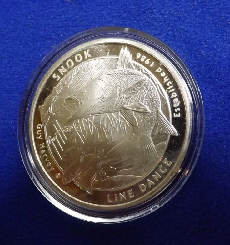 Guy Harvey Art Snook Sportfish 2016 Round 1 Troy oz..999 Fine Silver | eBay