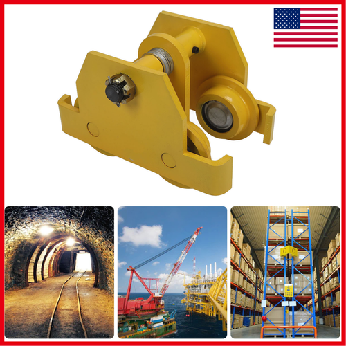 3 Ton Capacity Manual Trolley Heavy Duty Steel I Beam Single Track ...