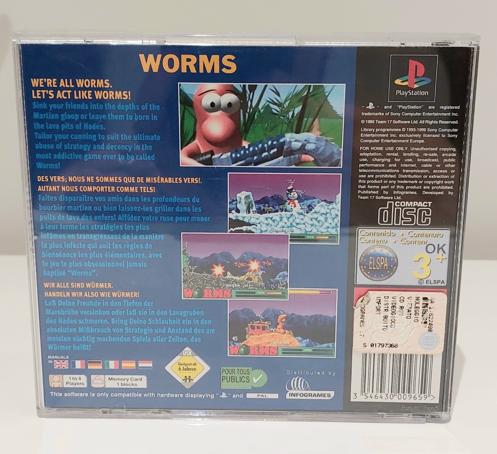 Worms (Sony PlayStation 1, 2000) Best of InfoGrames | eBay