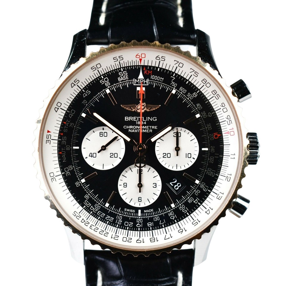 Breitling Navitimer - 46 mm, Stainless Steel, Rose Gold for sale | eBay