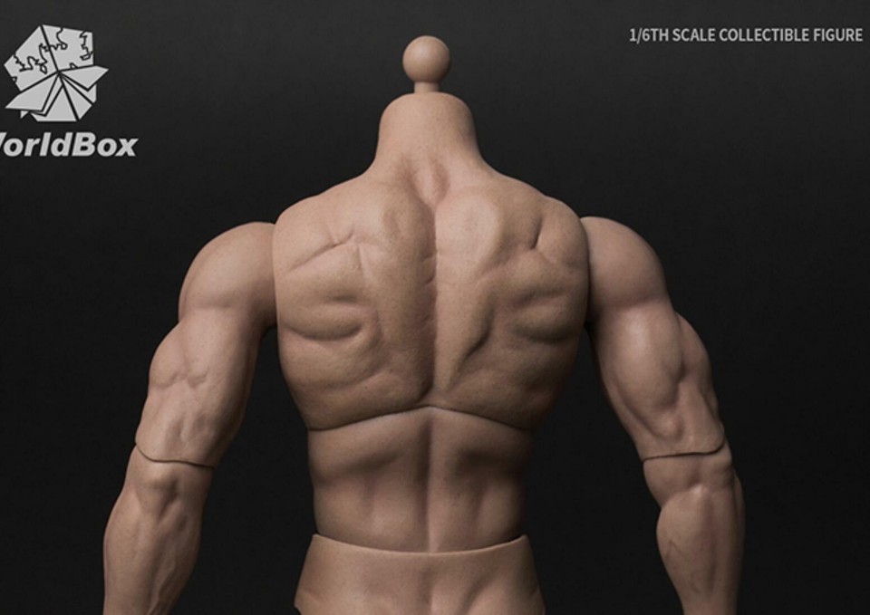 WORLDOX AT027 1/6 Durable Body Ripped Strong Man Male Action Figure 13 ...
